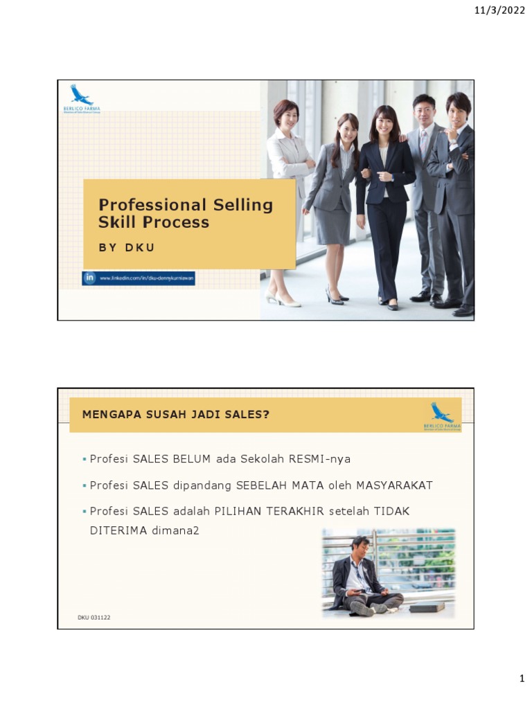 Profesional Selling Skill Process Bagian 1 | PDF