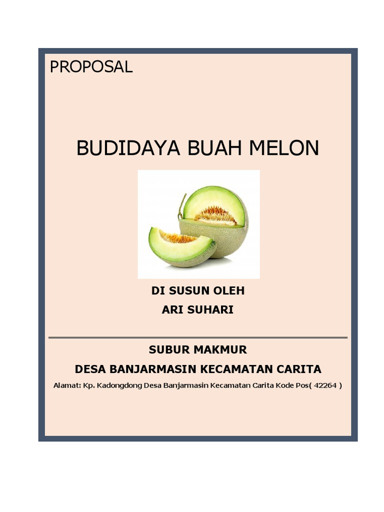 Proposal Budidaya Melon Ari | PDF