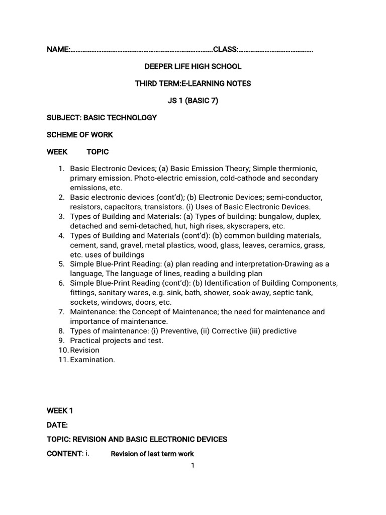 Basic Technology Jss1 | PDF | Transistor | Semiconductors