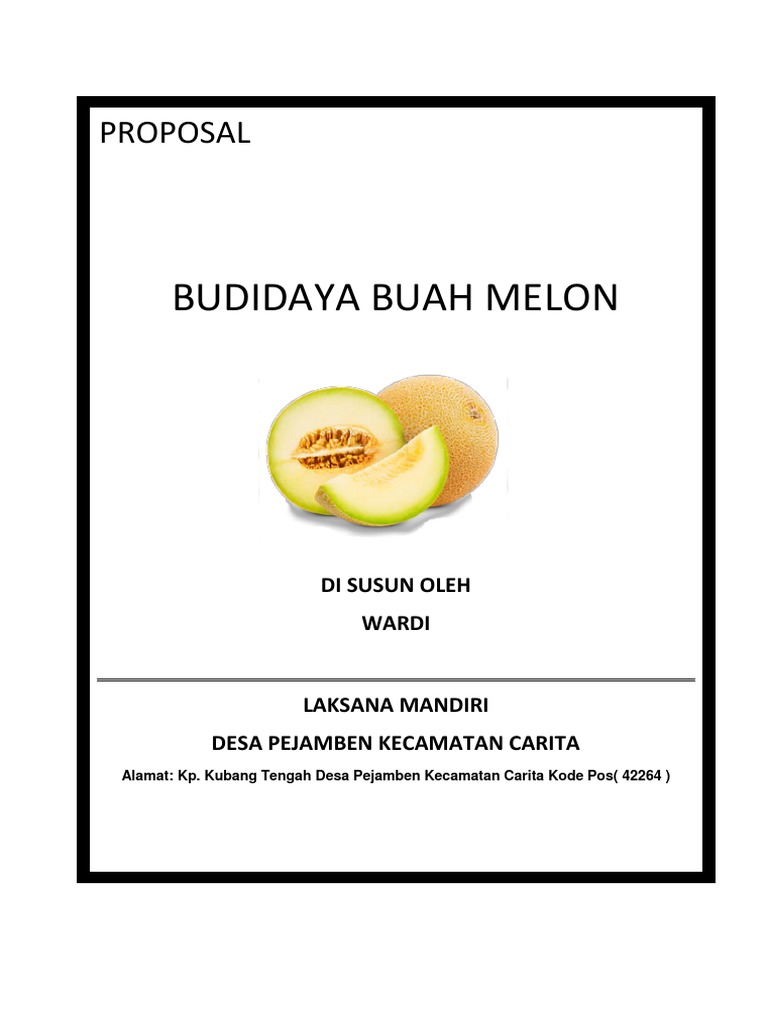 Proposal Budidaya Melon | PDF