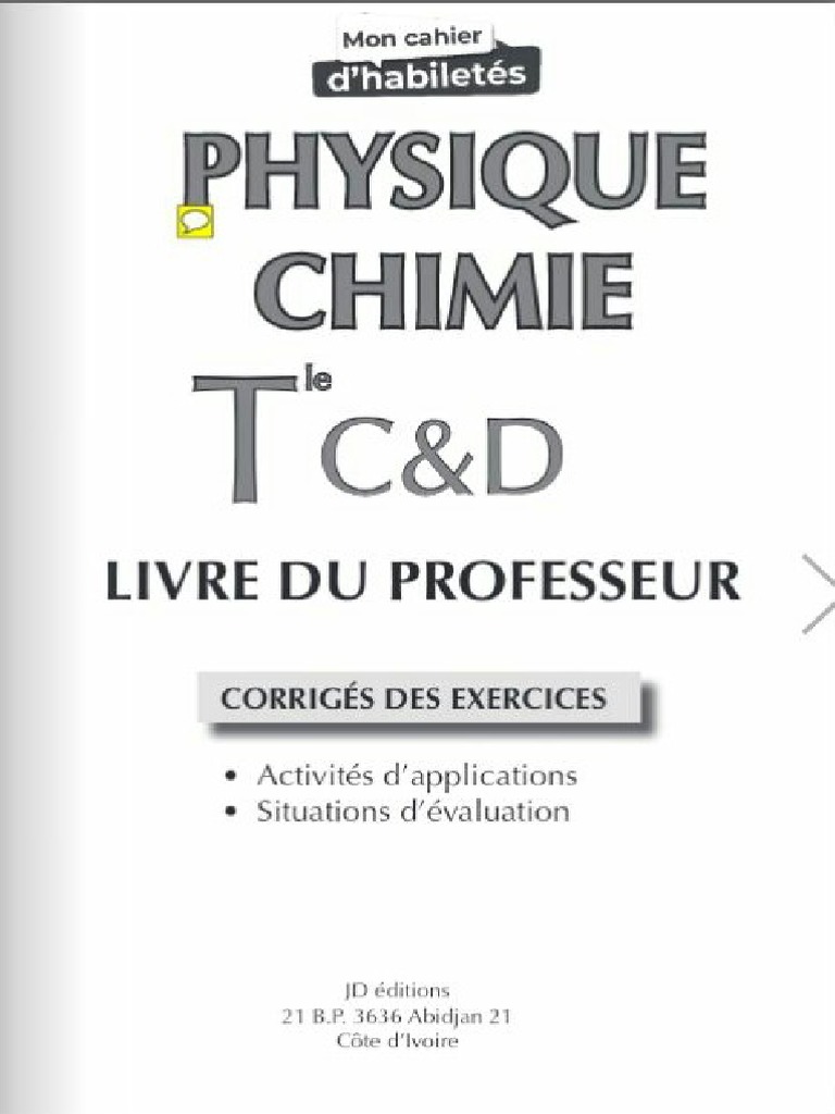 Corriges PC Tle JD | PDF