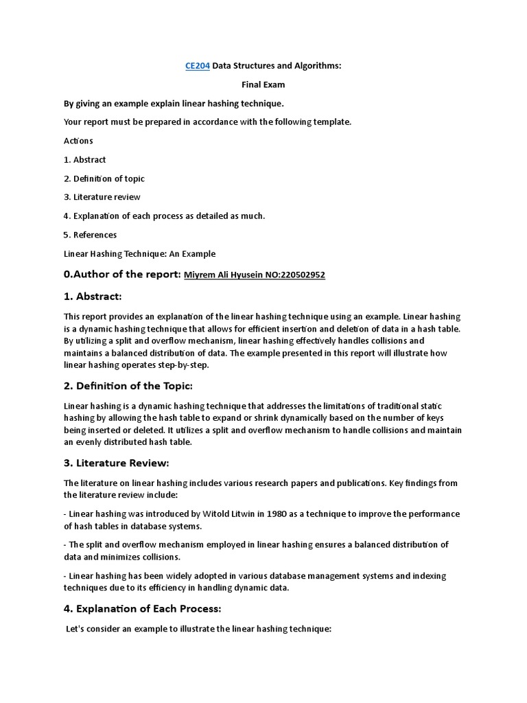 CE204 Data Structures and Algorithms Final Exam | PDF | Algorithms ... CE204 Data Structures and Algorithms Final Exam | PDF | Algorithms ...