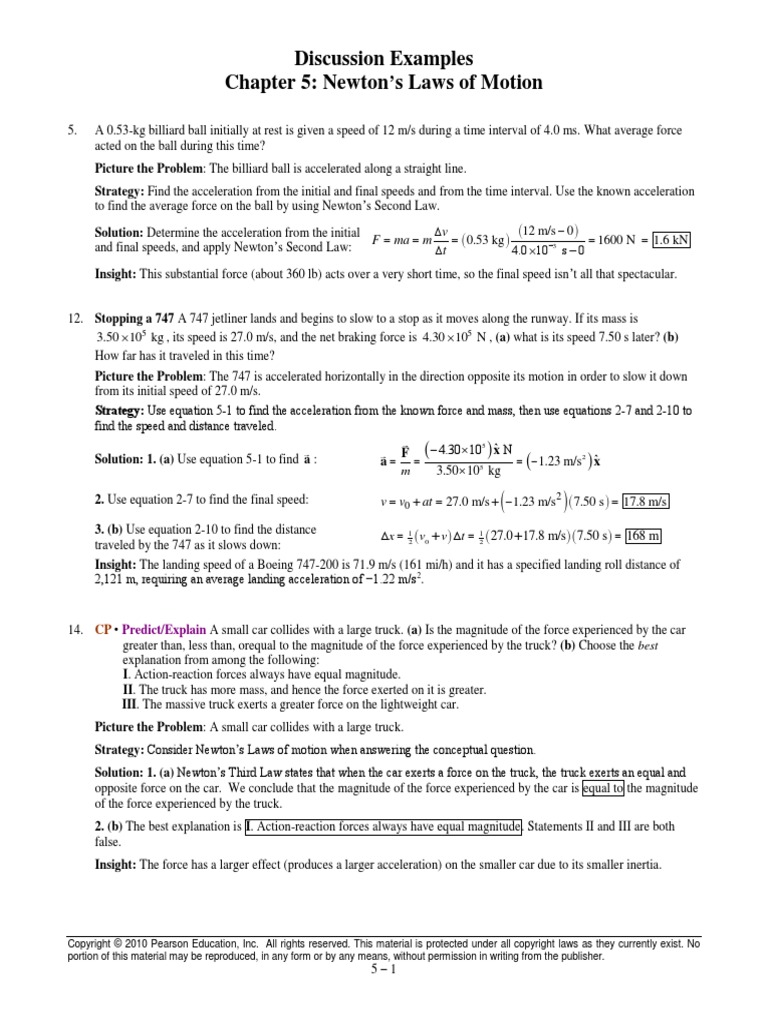 Newtons Law of Motion | PDF | Force | Weight