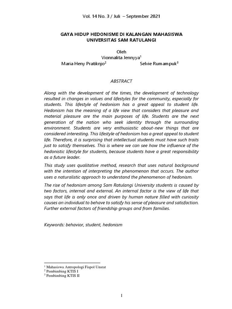 JM Holistik,+Jurnal+Viona+Upload1 | Download Free PDF | Hedonism | Pleasure