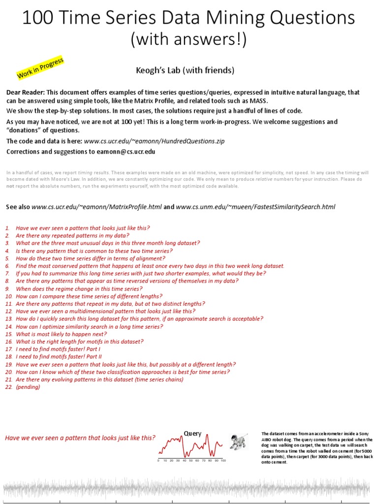 Time Series Mining with Xeno 1.2.40 | PDF | Teaching Methods & Materials