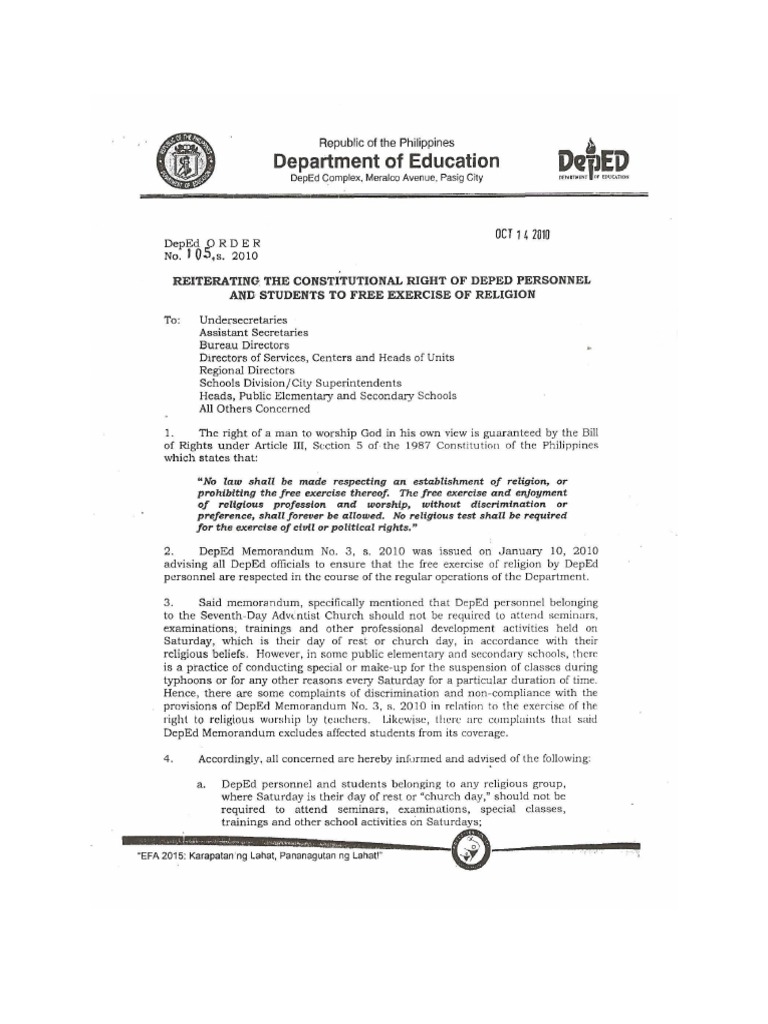 Saturday DepEd CHEd Memo | PDF