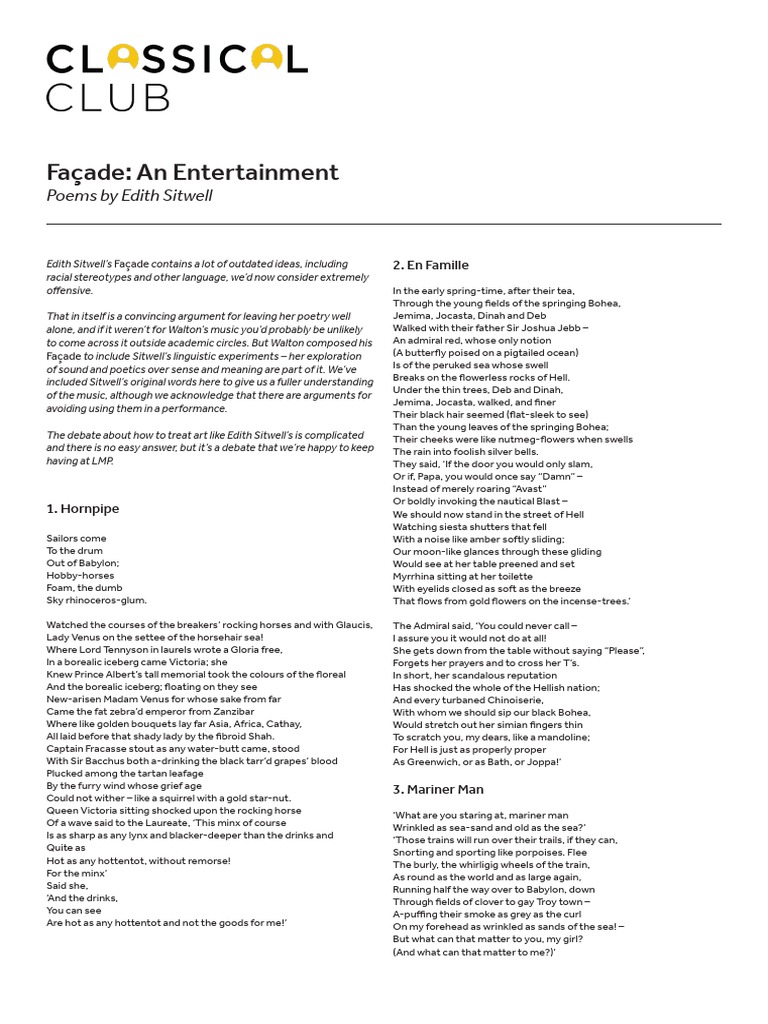 Edith-Sitwell-Facade-poems | PDF