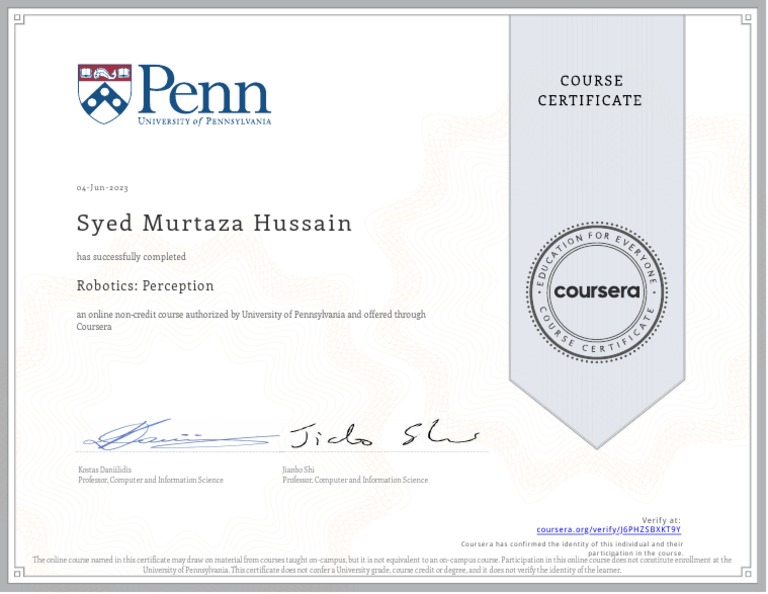 Coursera Robotics Perception | PDF