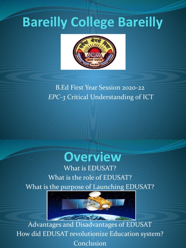 Suraj Singh PPT EPC3 (Edusat) | PDF | Distance Education | Cognition
