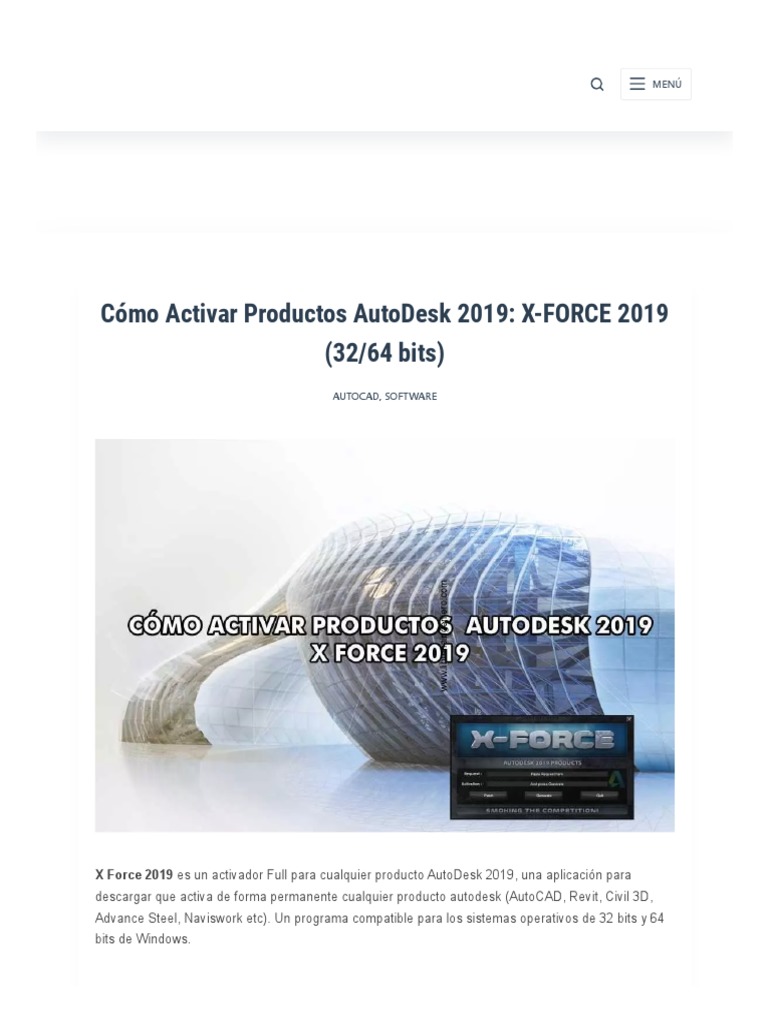 Cómo Activar Productos AutoDesk 2019 - X-FORCE 2019 (32 - 64 Bits ...