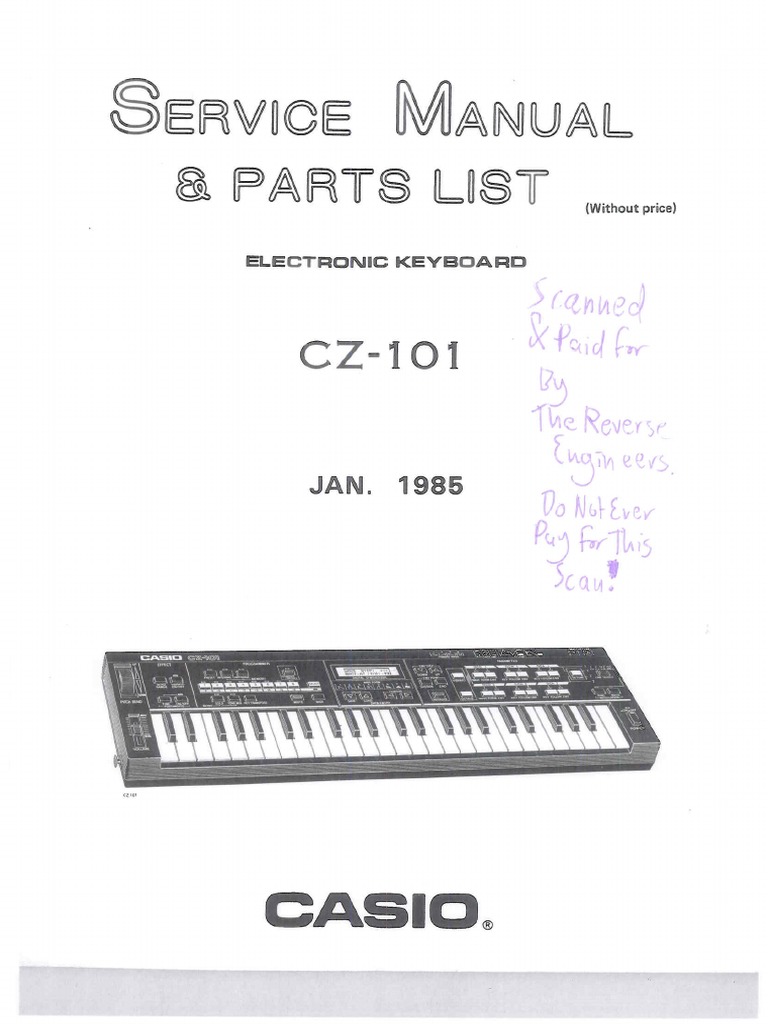 Casio CZ101 Service Manual and Schematics | PDF