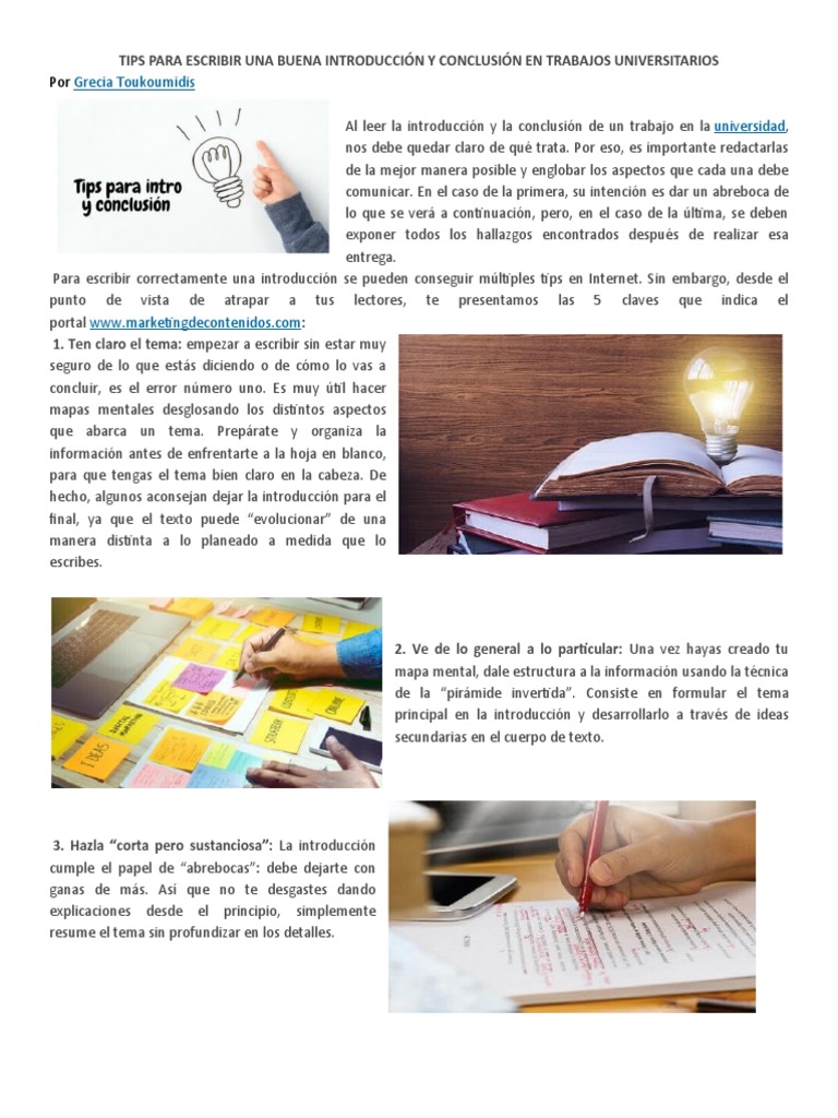 Claves para Introducciones y Conclusiones | PDF | Cognición | Ciencia ...