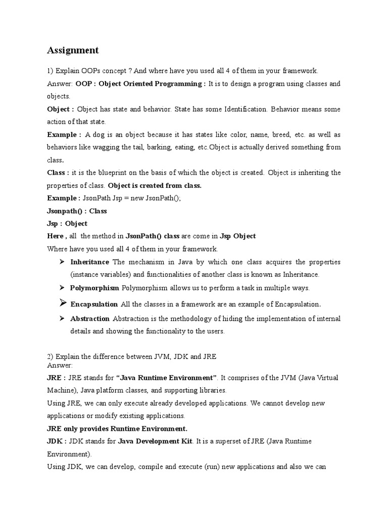 Java questions and answers | PDF | Java Virtual Machine | Class (Computer Programming)