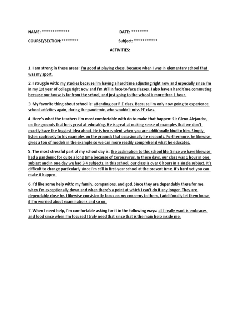 Activity (FCL) | PDF