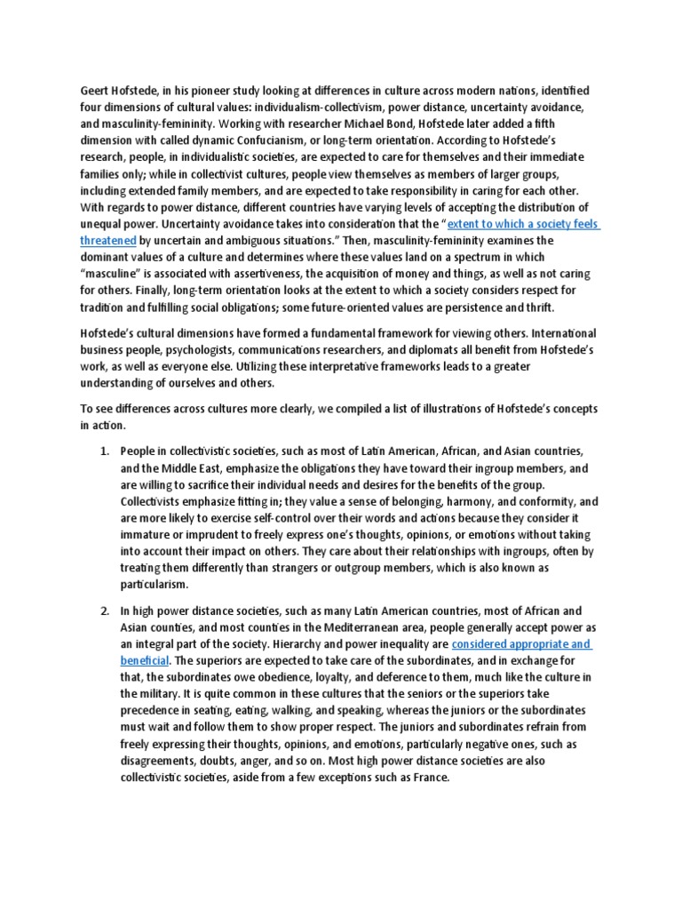 Geert Hofstede | PDF | Behavioural Sciences | Psychological Concepts