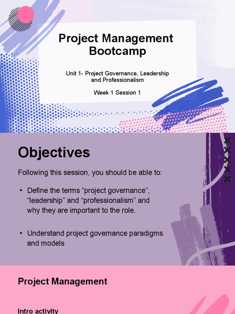 Project Manager Bootcamp - W1 S1 | PDF