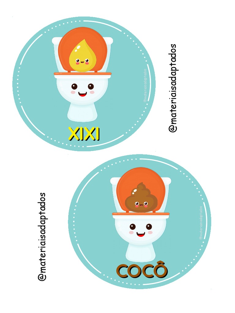 Suporte Visual Xixi, Cocô e Água TEAtividades | PDF