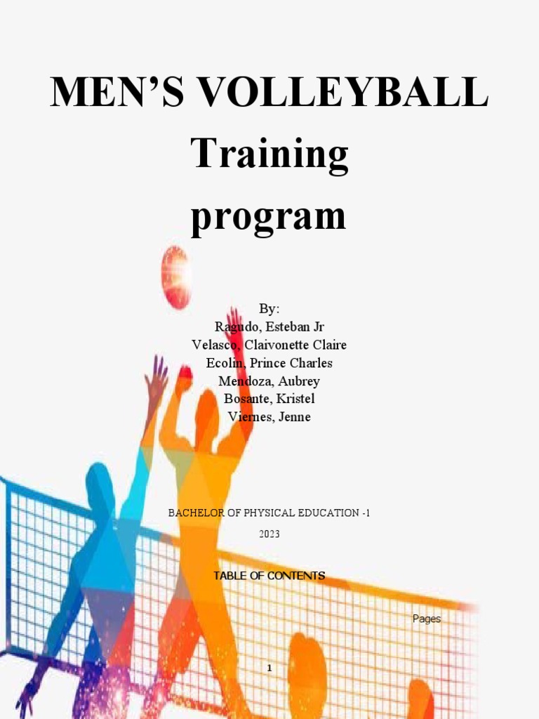 Training Program Mens Volleyball | PDF | Volleyball | Physical Exercise