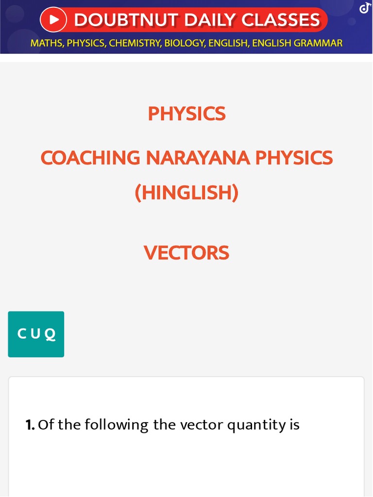 Books Doubtnut Question Bank | PDF | Euclidean Vector | Force