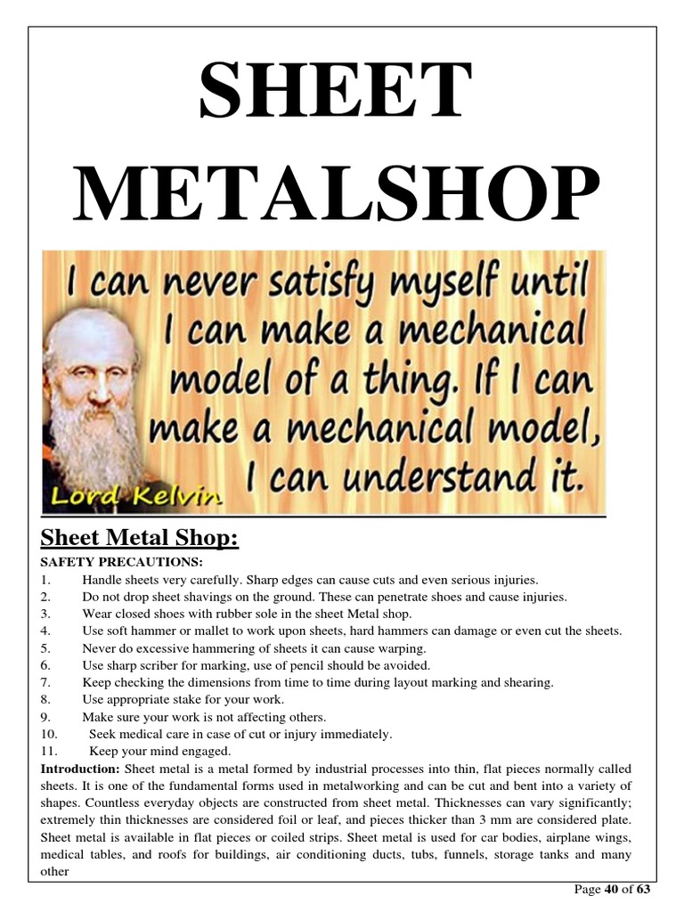 Exp. 5 - (To Make Different Sheet Metal Joints) | PDF