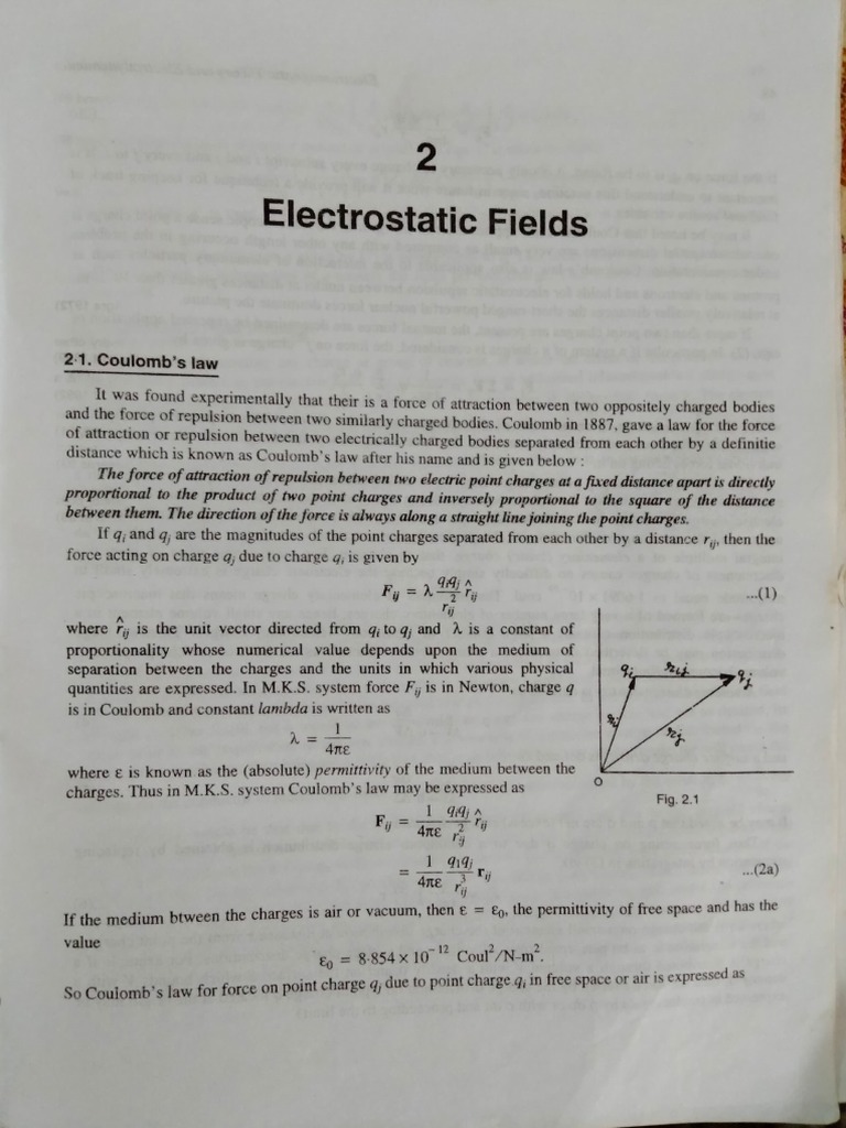 Electrostatic Fields Pdf