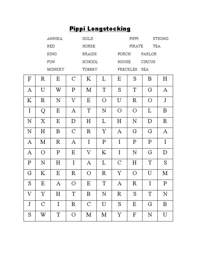 Pippi Longstocking ACTIVITY | PDF