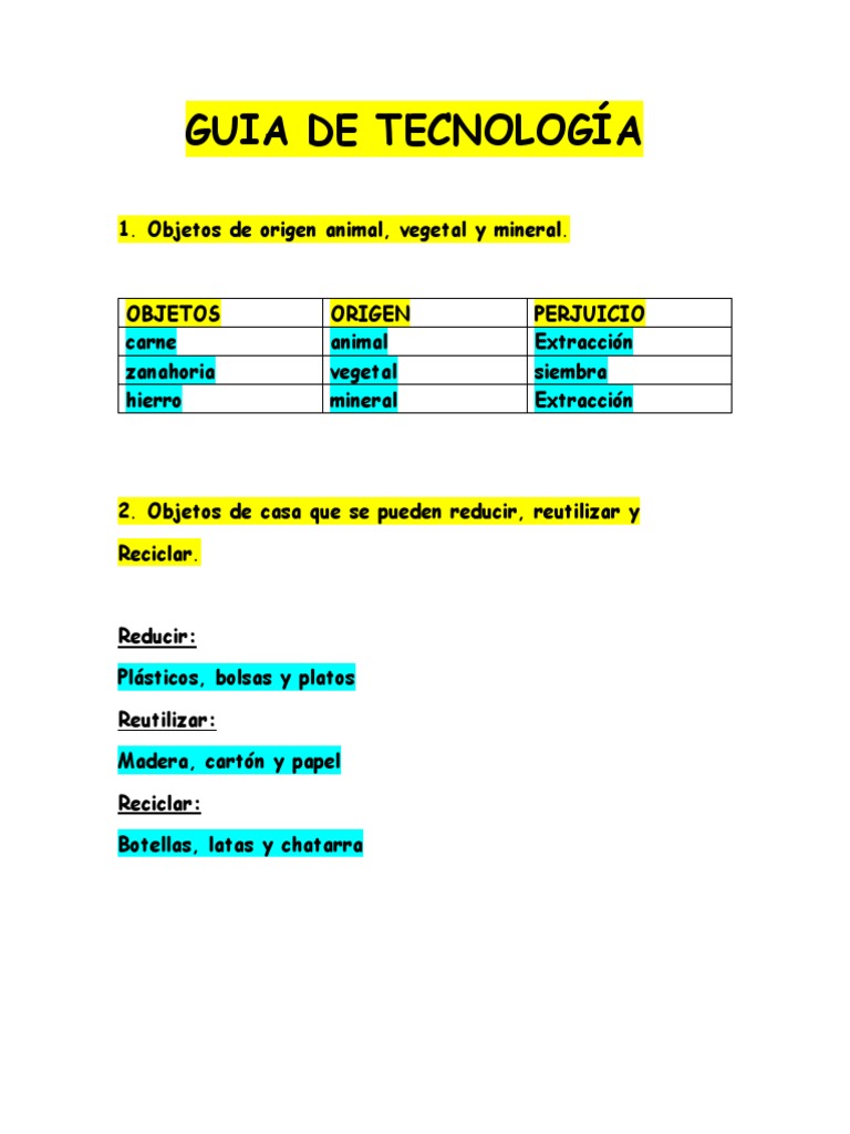 GUIA DE TECNOLOGÍA | PDF