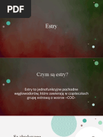 Estry - Budowa I Wlasciwosci | PDF