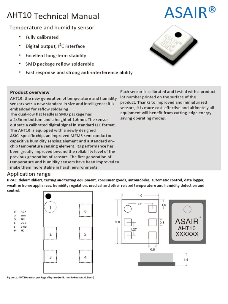 Aosong AHT10 en Draft 0c | PDF | Printed Circuit Board | Power Supply