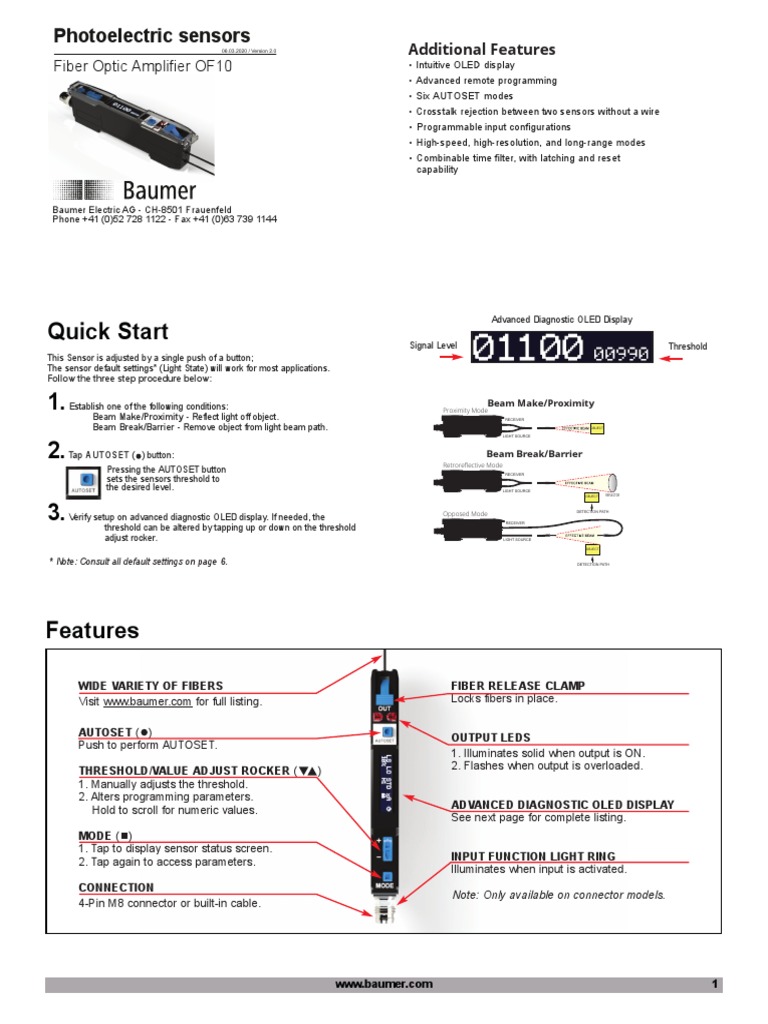 Manual Baumer+Series+OF10 V2 EN | Download Free PDF | Parameter ... Manual Baumer+Series+OF10 V2 EN | Download Free PDF | Parameter ...