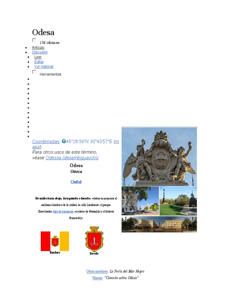 Odesa: Historia y Simbología | PDF