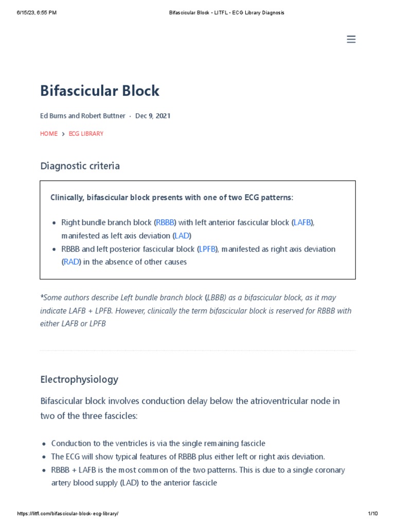 Bifascicular Block - LITFL - ECG Library Diagnosis | PDF ...