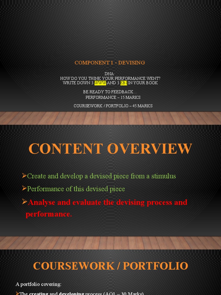 GCSE DRAMA COMPONENT 1 - Portfolio Questions | PDF | Psychology ...