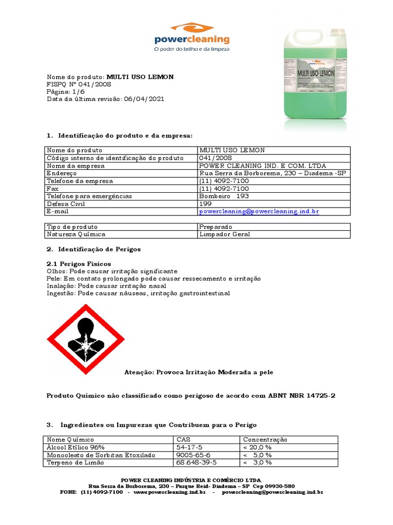 Fispq - Multi Uso Lemon | PDF