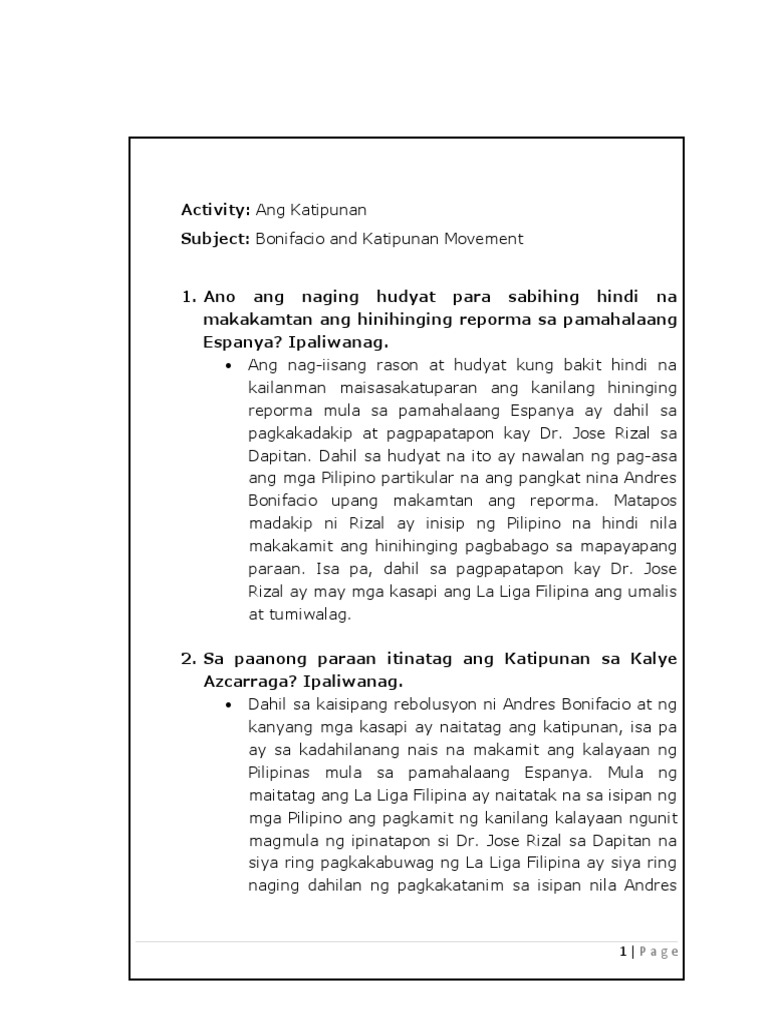 Ang Katipunan | PDF