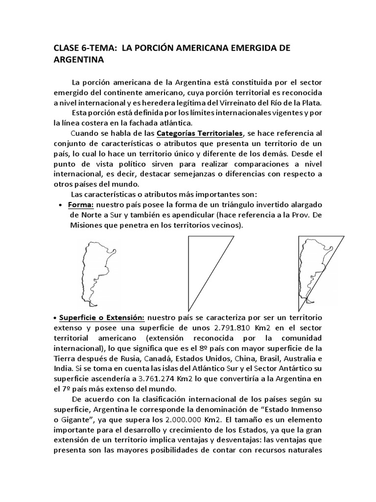 CLASE 7-2° AÑO - La Porción Americana Emergida de Argentina | PDF