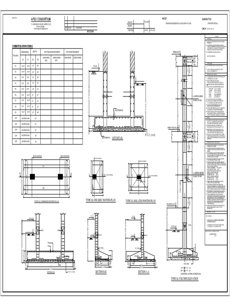Footing Detail | PDF | Building Technology | Composite Material