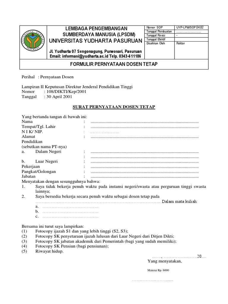 Formulir PSDM Fix | PDF
