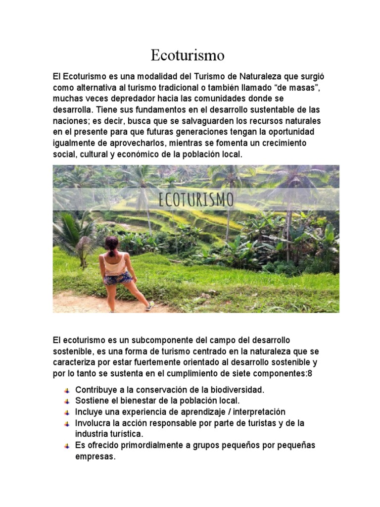 ACTIDAD 3 ECOTURISMO | PDF