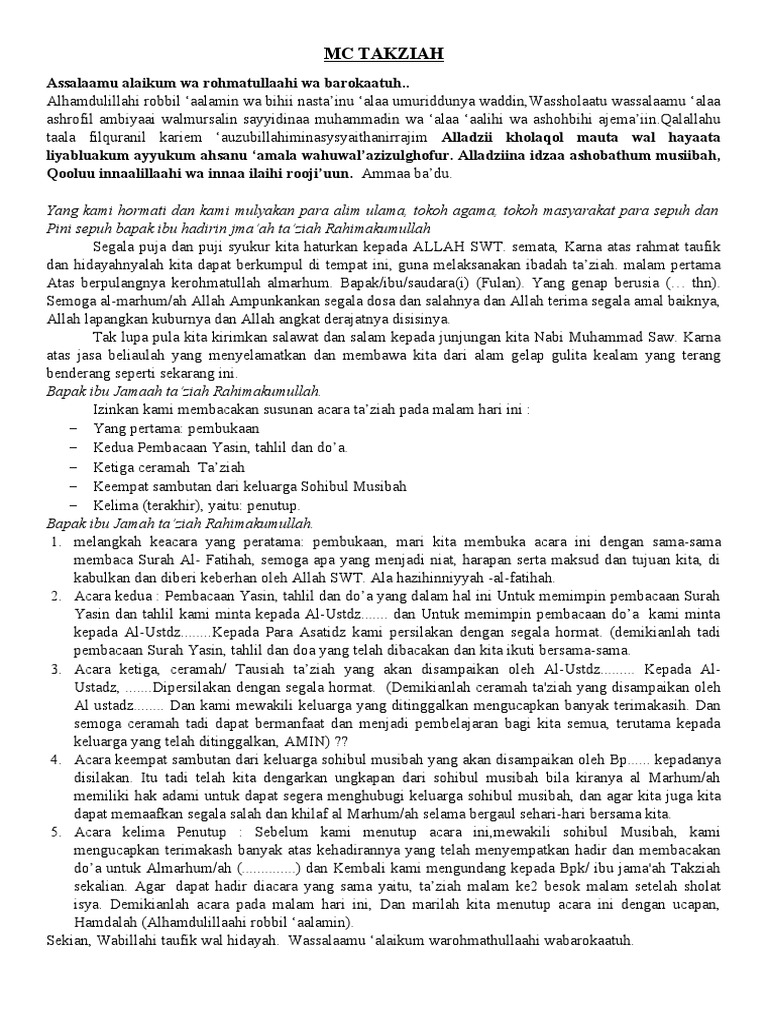 MC PROTOKOL TAKZIAH | PDF