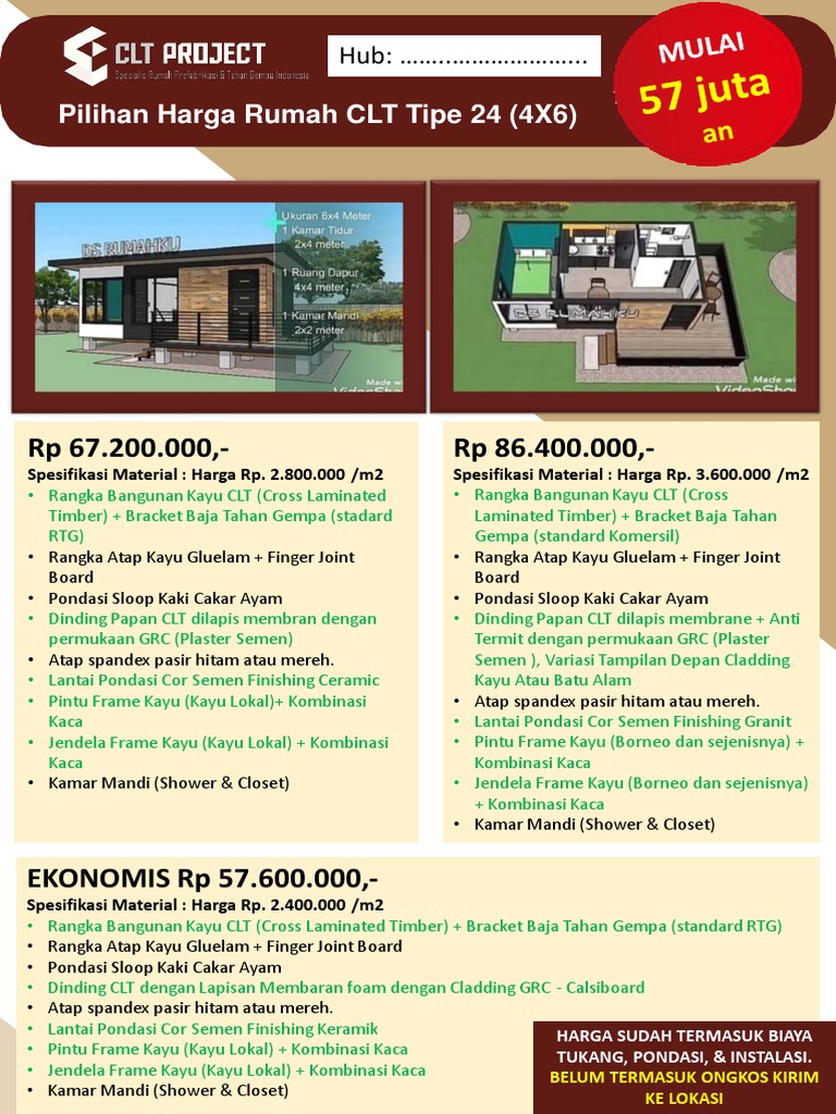 Brosur CLT Project 3 Harga150623 | PDF