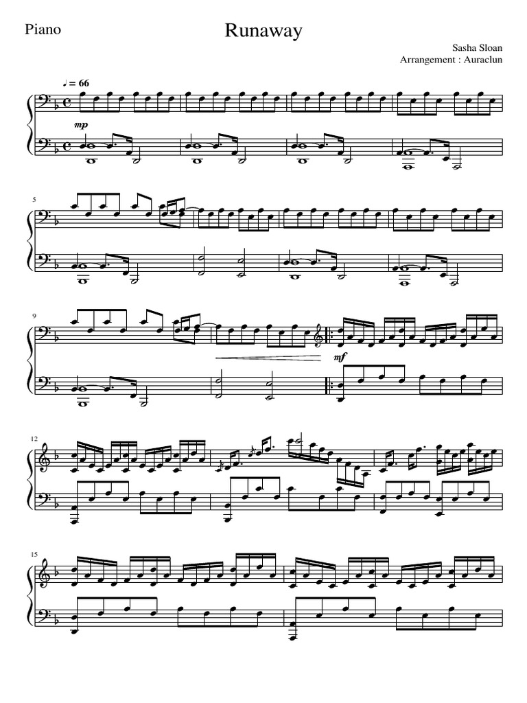 Sasha Sloan - Runaway | PDF