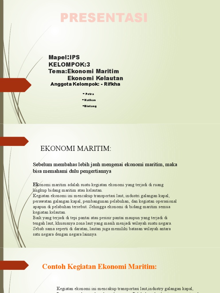 Ekonomi Maritim dan Kelautan | PDF | Bisnis | Sains & Matematika