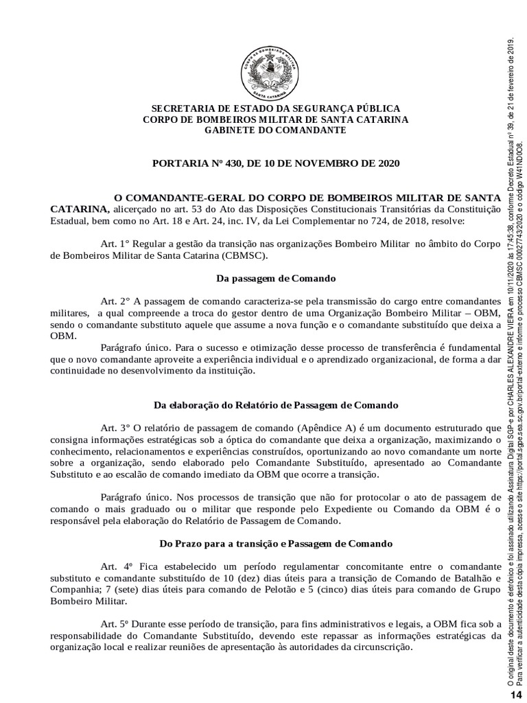 RELATÓRIO DE PASSAGEM DE COMANDO - Apêndice A | PDF | Planejamento | Ciência militar