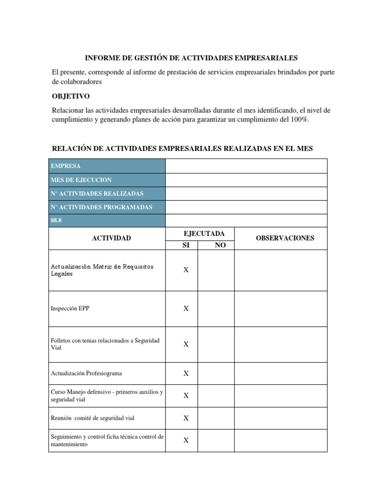 Modelo Informe de Gestion | PDF | Business Modelo Informe de Gestion | PDF | Business