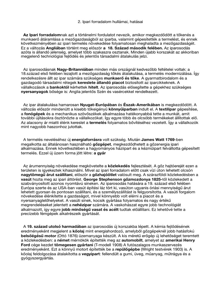 Ipari Forradalom | PDF