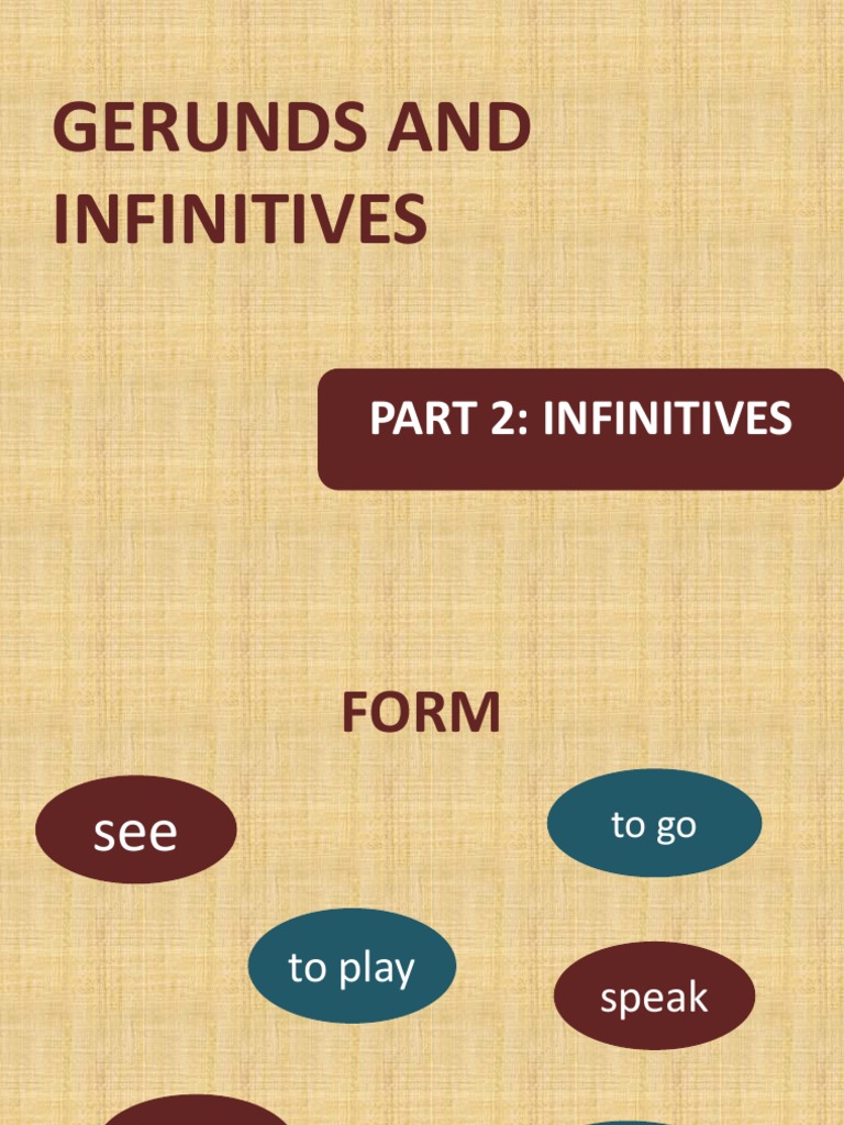 Infinitives: Forms and Uses | PDF | Semantic Units | Grammatical ...
