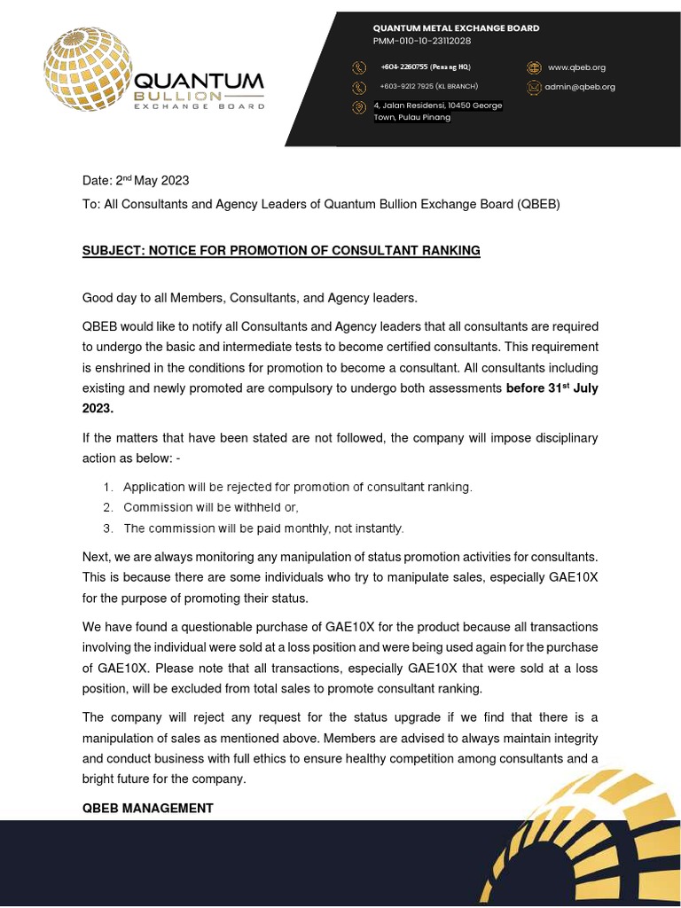 Notice For Consultant Ranking v2 | PDF | Business