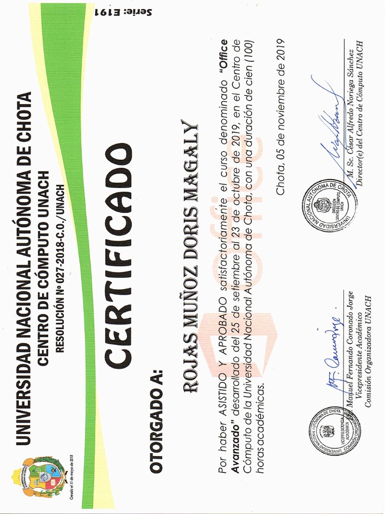 Certificado de Office | PDF