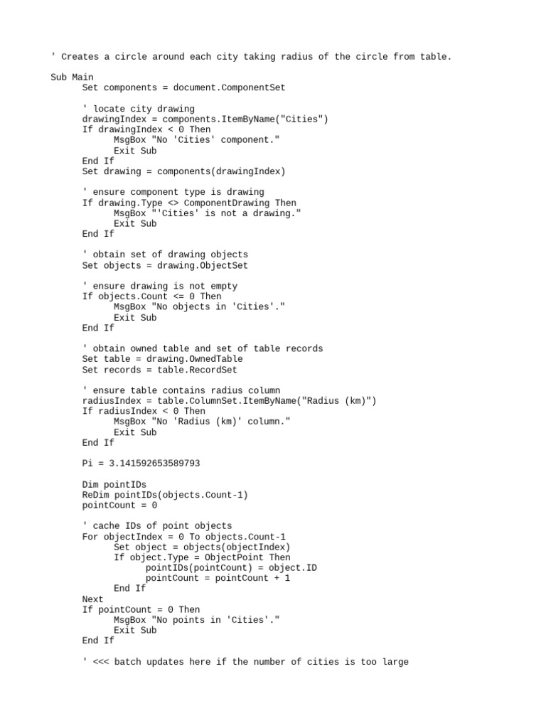Create Circle Around Each City | PDF | Data Management | Data